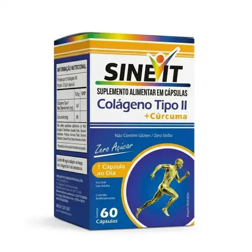 Colágeno Tipo II + Cúrcuma Sinevit 60 Cápsulas | Articulações e ...